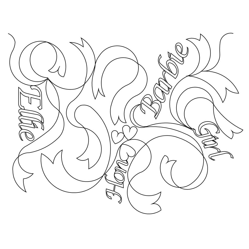 ribbon ellie e2e 001 - Edge to Edge Quilting Patterns